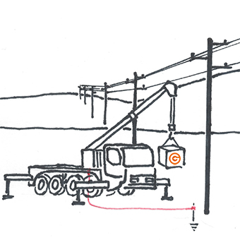 Erdungsseil für Kranarbeiten, Länge 30m - Rubrik5_mt-kran - Glomar