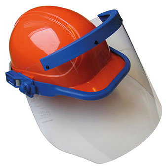 Elektriker-Schutzhelm 1000V, orange, - Rubrik8_Helm-mit-Visier-Kl1 - Glomar